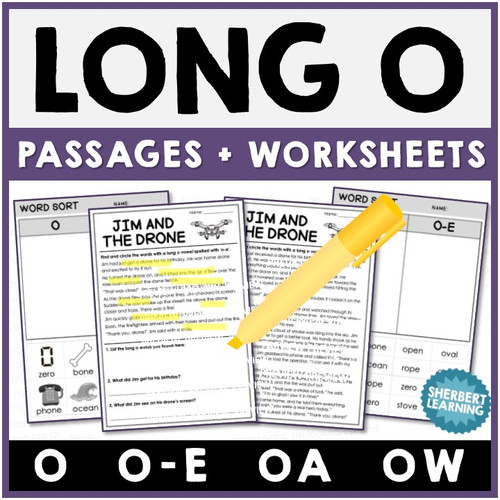 Long O Vowel O O-E OA OW Reading Passages - Worksheets Activities ...