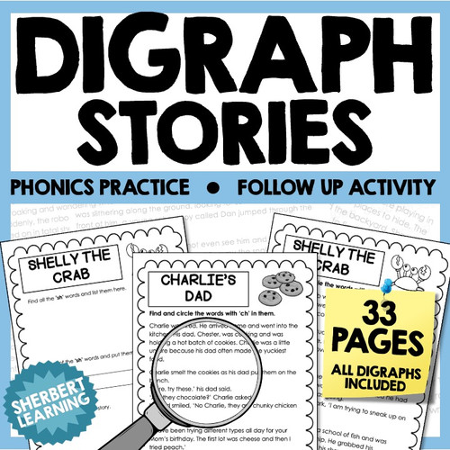 Consonant Digraph Phonics Stories | Sherbert Learning