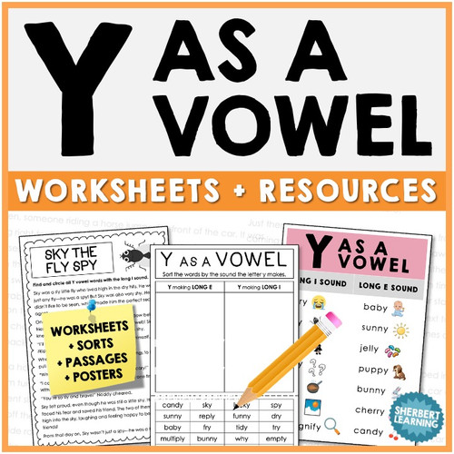 Y as a Vowel Worksheets - Y as I and E Worksheets + Reading Passages ...