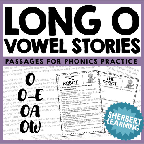 Long O Vowel Sounds - Reading Passages for Phonics Practice! - o, o-e ...