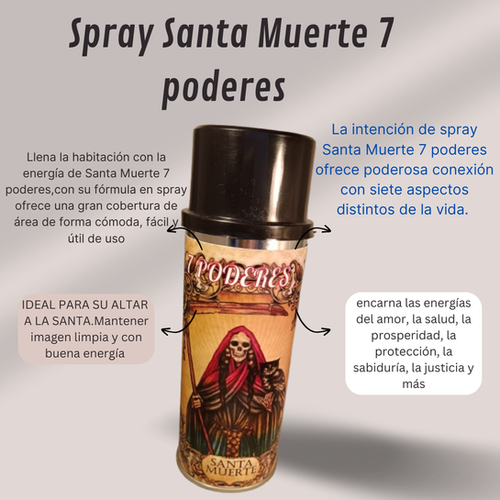 spray Santa Muerte 7 poderes | bazar velas y cosas