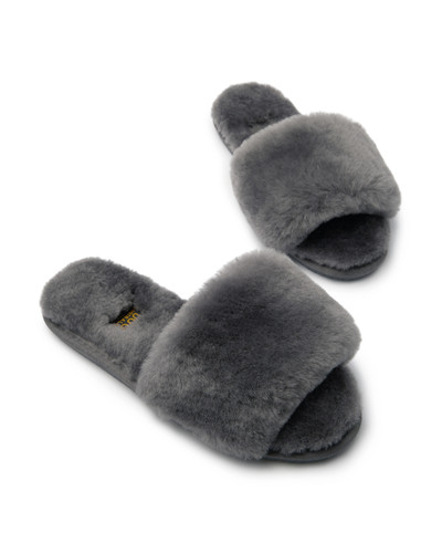 Original UGG Australia Grey Single Strap Fluffy Slides | Original Ugg ...