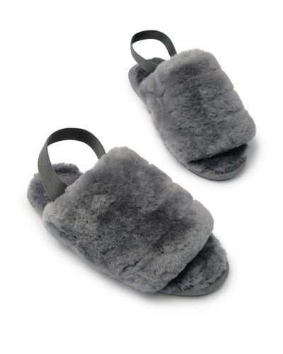 Original UGG Australia Gray Strap Back Fluffy Slides | Original Ugg ...