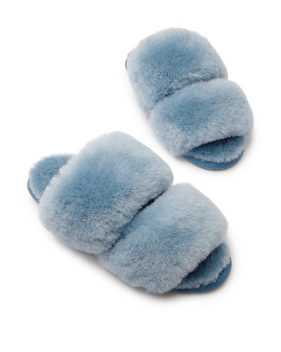 Original UGG Australia Blue Double Strap Fluffy Slides | Original Ugg New