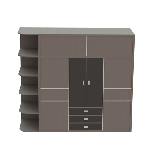 New Design Custom Blockboard Glass Door Wooden Wardrobe | Zhuangxiang Wood