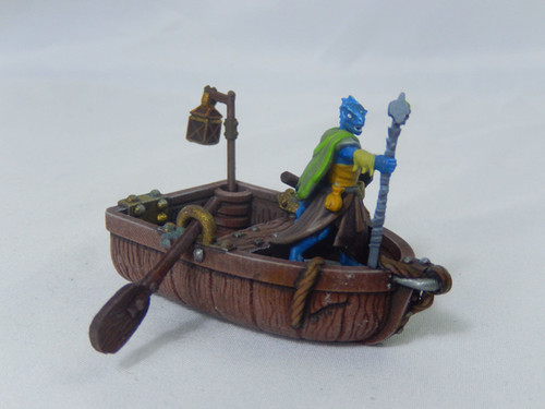 Miniature row boat with oars and lantern poles (28 mm scale) | Mystic ...