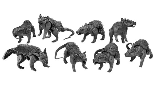 dnd Giant Dire Rats (resin miniatures) | Mystic Pigeon Gaming