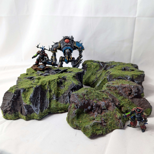 Flat grasslands rocky terrain set for tabletop/wargames | Mystic Pigeon ...