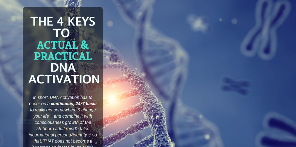 Call In Or Send In Your Questions re DNA Activation Codes. Last ...