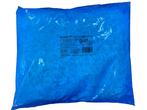 GUD IQF SHREDDED MOZZARELLA CHEESE 2KG | HNJ FOOD SUPPLY