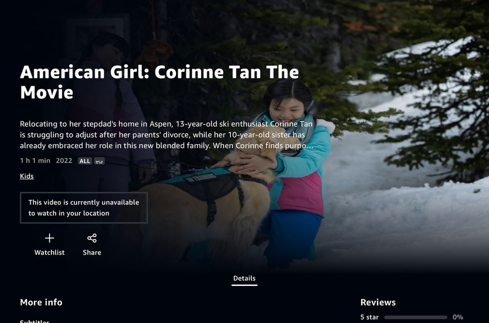 corrine’s movie on amazon prime???? | agnews
