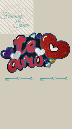 A05 Letrero Te amo | Fommy Town