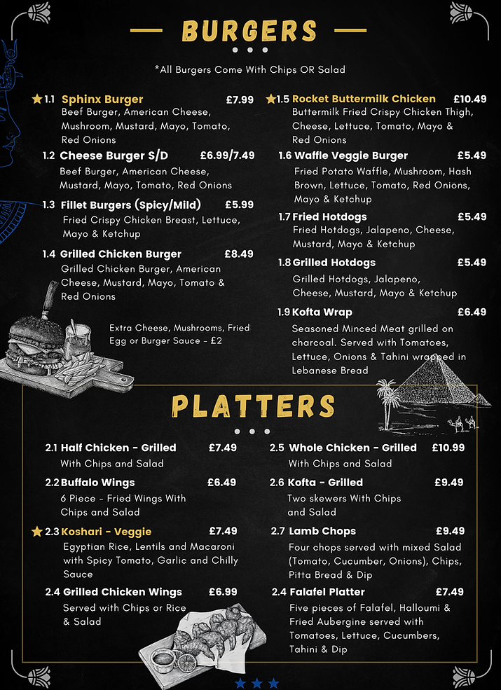 MENU | Sphinx Lounge