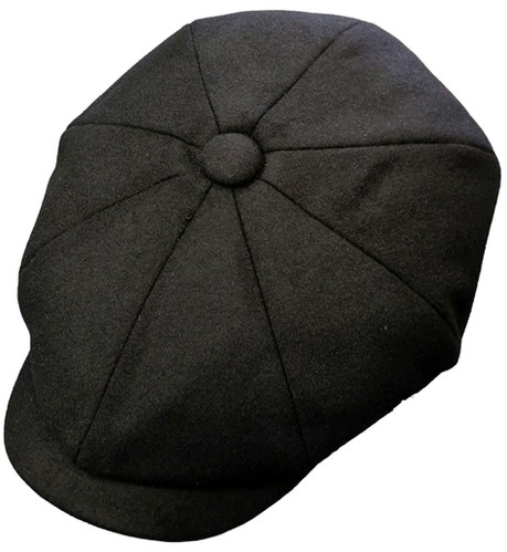 Failsworth Urban Baker Boy Alfie - Black Wool Melton | Classic Cap Co Ltd