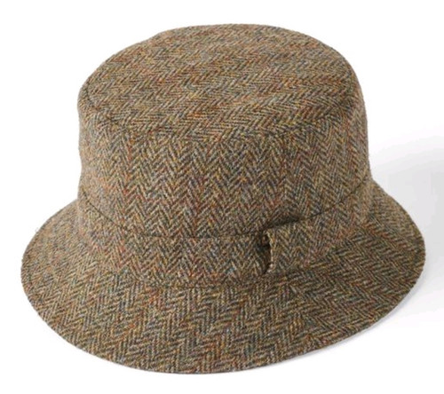Failsworth Harris Tweed Grouse Hat - Brown Panecheck | Classic Cap Co Ltd