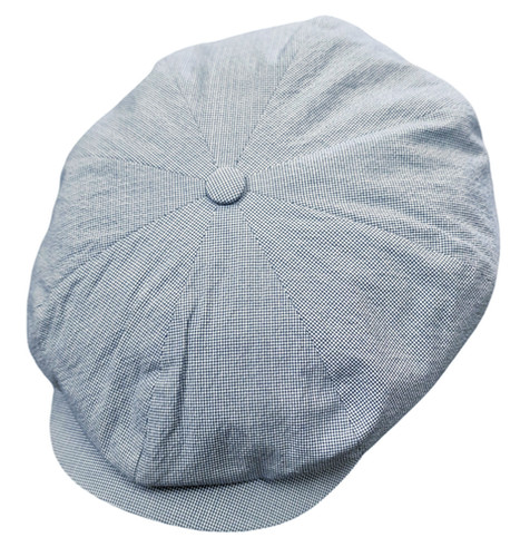 City Sport Urban Baker Boy Cotton Mix - Light Blue Check | Classic Cap ...