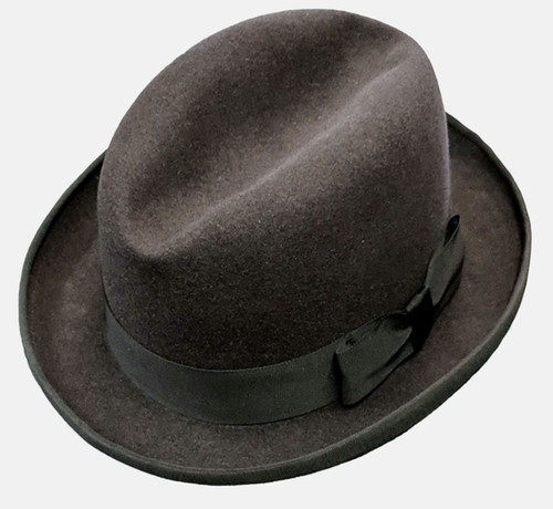 Christys' Fur Felt Homburg - Charcoal Grey | Classic Cap Co Ltd
