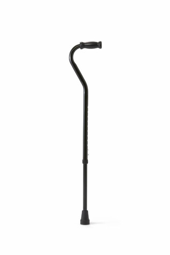 Medline Steel Offset Handle Bariatric Cane 500lb Capacity, Black | Take ...
