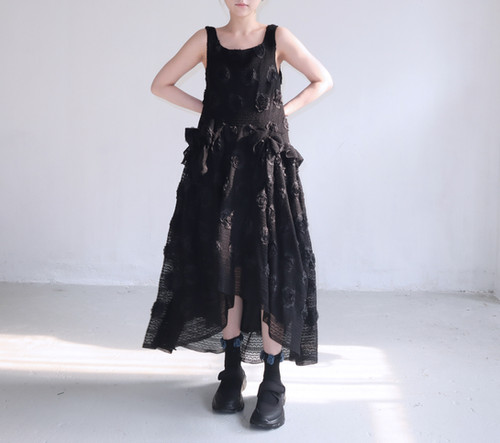 Black Titania Dress | Atelier De C Ć