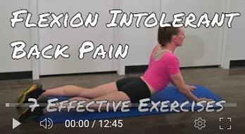 low back extension intolerance