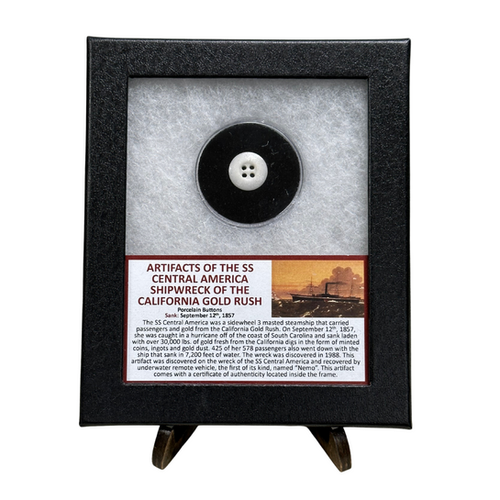 SS Central America Shipwreck Porcelain Button | Smoky Mountain Relic