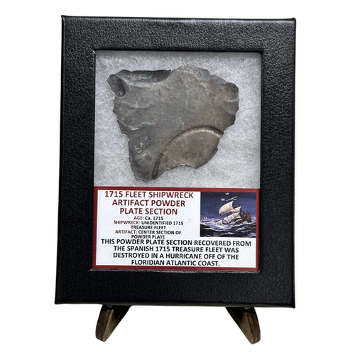 1715 Fleet Shipwreck Artifact Powder Plate Section | Smoky Mountain Relic