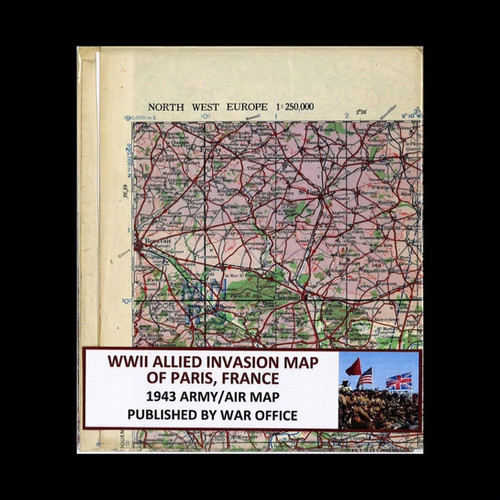 WW2 Allied Invasion Map of Paris, France | Smoky Mountain Relic
