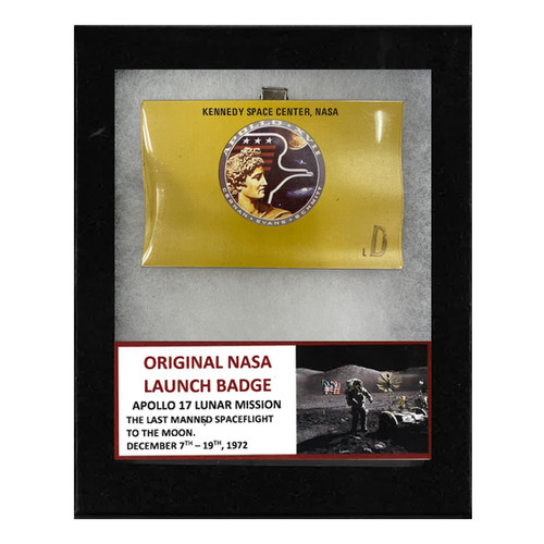 Original NASA Launch Badge ~ Apollo 17 Lunar Mission | Smoky Mountain Relic