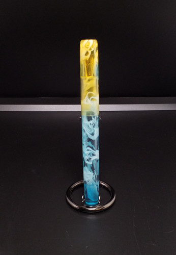 "Transparent Blue/Yellow" resin Velma Fountain Pen | bonecrusher7studios