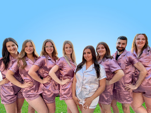 Plus Size Bridesmaid PJ Set (Silk Satin) | White Orchids Store