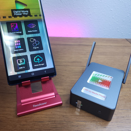 DMP-02 Media player with the DMB Pro app installed. | JD Smarthome
