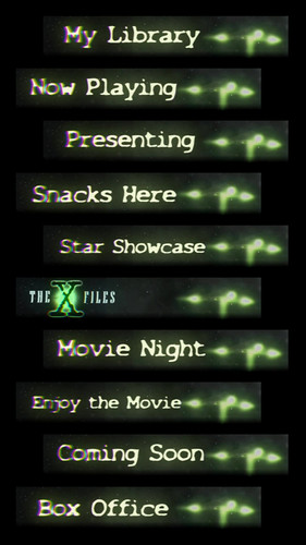 Live Top Banners: X-Files Green Banners | Digital Movie Boards