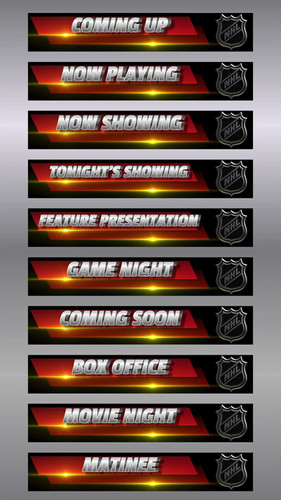 NHL 4K Top Video Banner Set | Digital Movie Boards