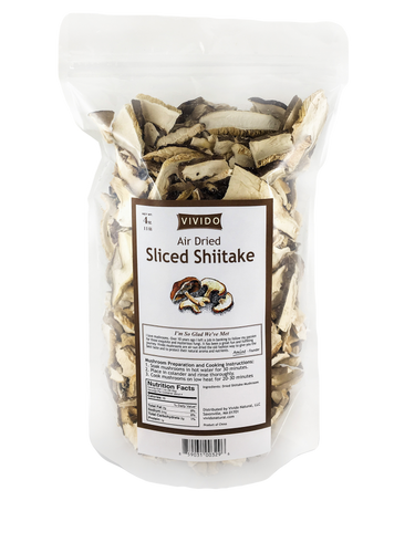 Bulk Sliced Shiitake Mushroom - 4 OZ | vividonatural