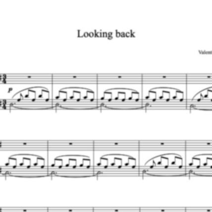 Looking Back I The original music sheet | valentin-barray
