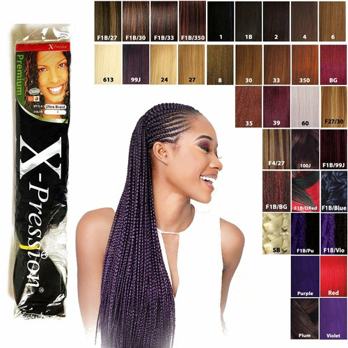 x-pression XPRESSION ULTRA BRAID HAIR EXTENSION FOR BRAIDING 82" 165g ...
