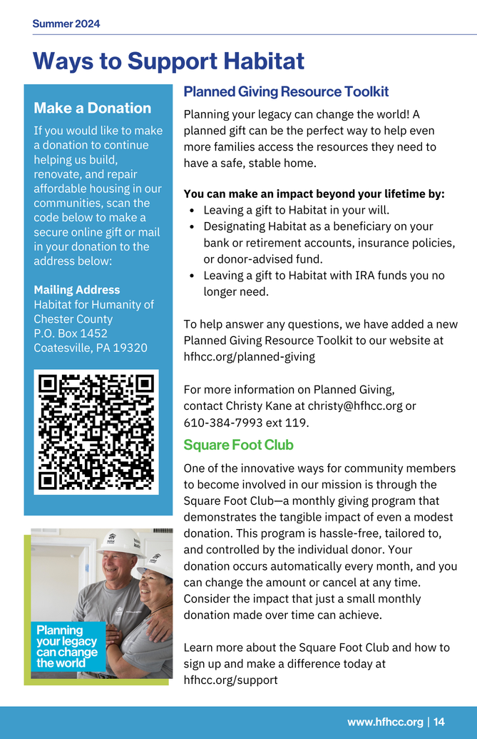 Site Lines Newsletter | Habitat for Humanity