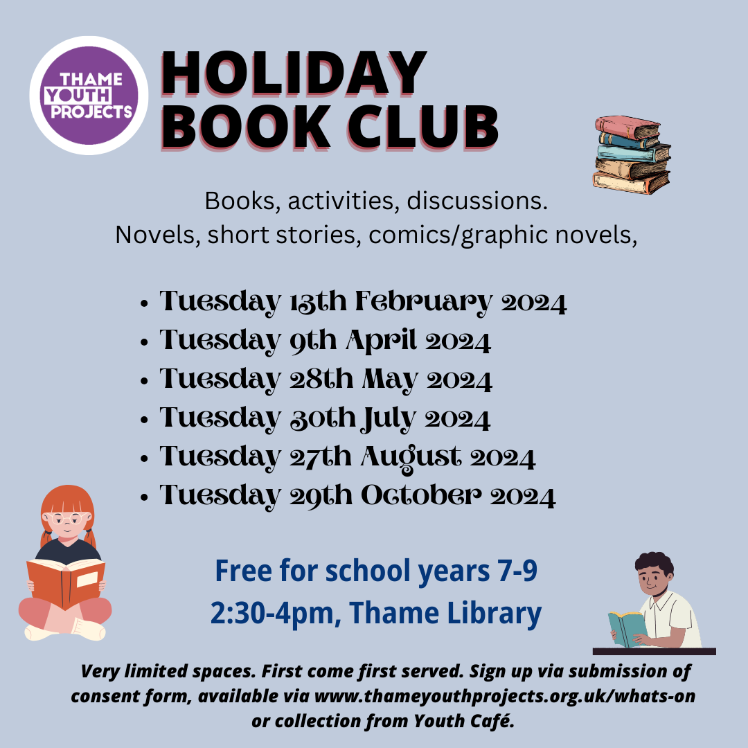 TYP Holiday Book Club (school years 7-9) | Thame Youth Projects
