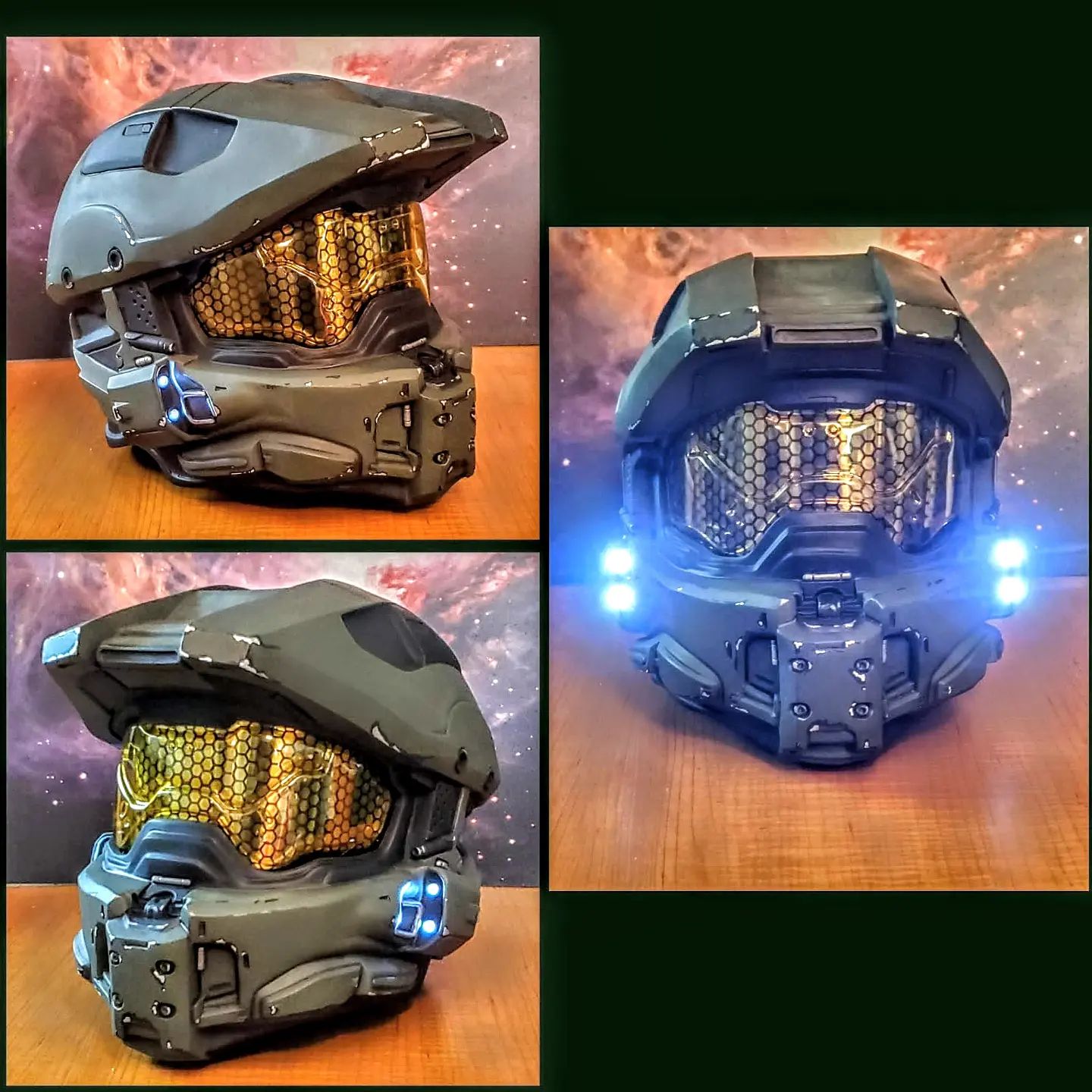 H4 Master Chief Helmet Replica - LEDs - Wearable | Johnson Arms Replica