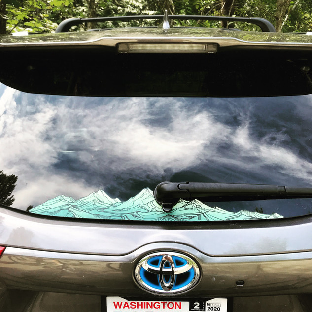 Mountain stickers for water bottles & cars | Hydrascape Stickers