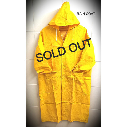 (190434 )RAIN COAT WITH HOOD CLOTH LINED RUBBER (SIZE: XXL) | D-WangSG
