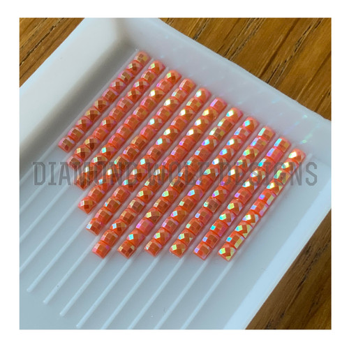 Square AB Diamonds DMC 970 - Diamond Wolf Designs