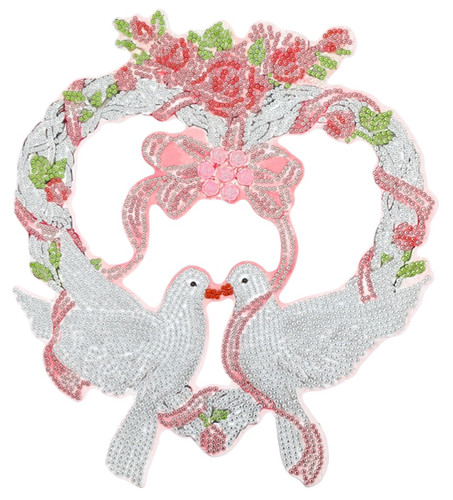 Doves Wreath Diamond Art Kit - Diamond Wolf Designs