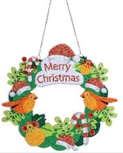 Diamond Art Kit ~ Christmas Robins Wreath | Diamond Wolf Designs