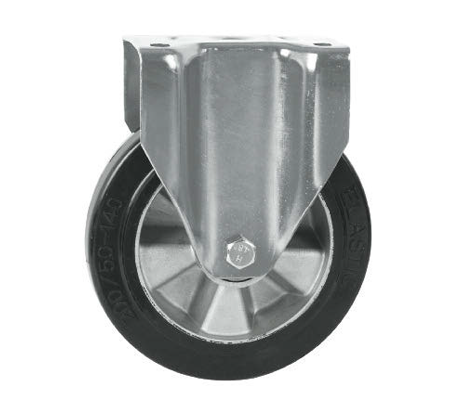 Elastic rubber tyre - Black Aluminium | Belfast | Castormart Ltd