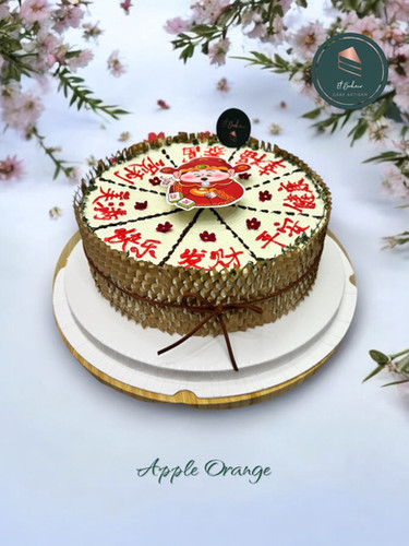 Apple Orange Cake (Fortune Wheel) | Handcrafted Cake Singapore | Et Bonheur