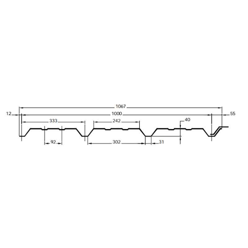 Broad Rib 40 Cladding Eaves Fillers