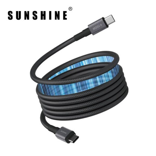 SUNSHINE Magnetic Charging Cable (USB-C to USB-C) 1M (Black) | Altech ...