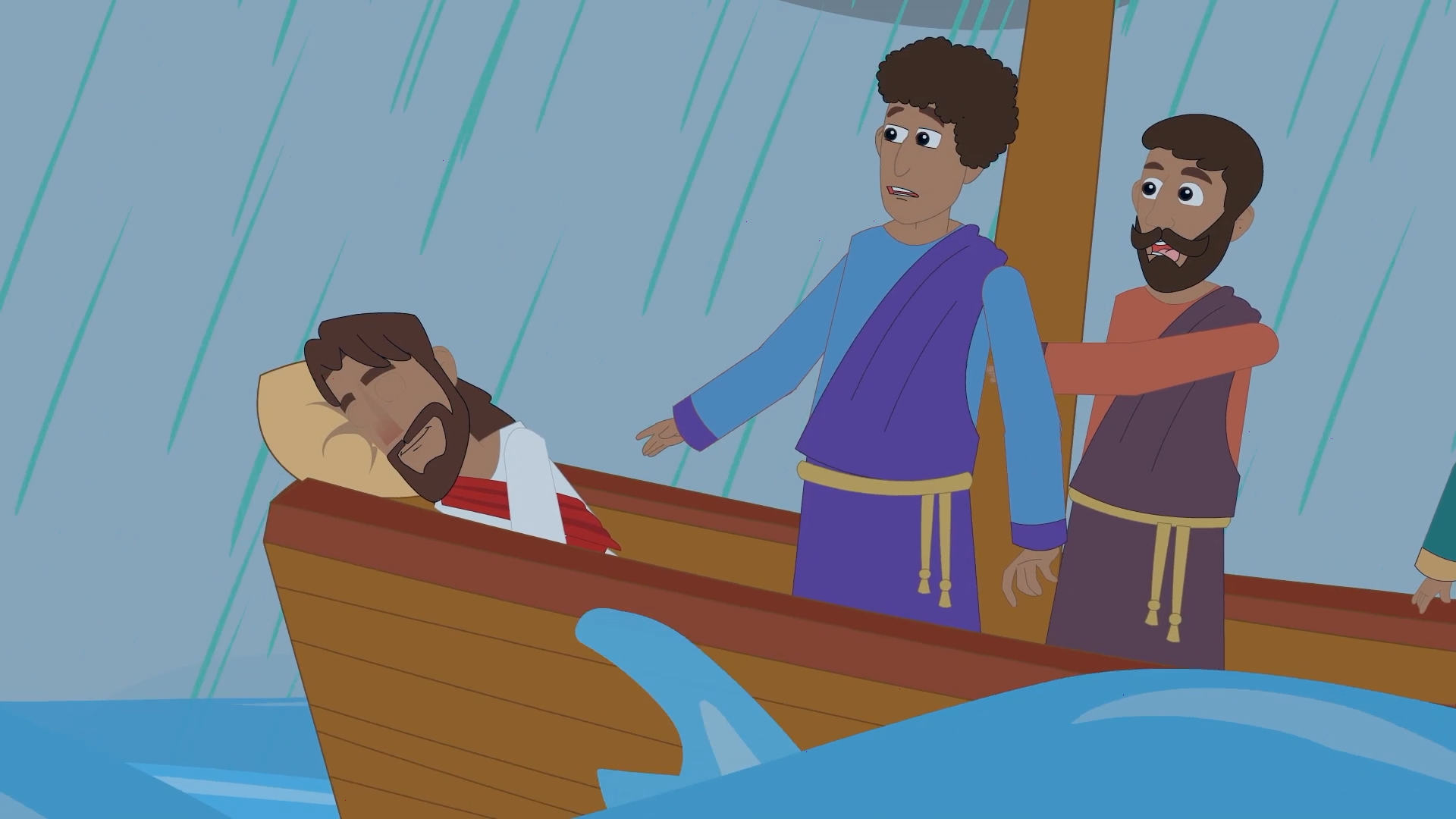 Jesús lægir storminn