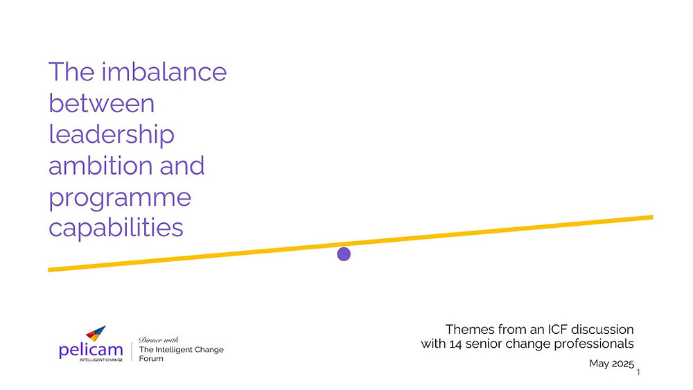 The imbalance between leadership ambition and programme capabilities